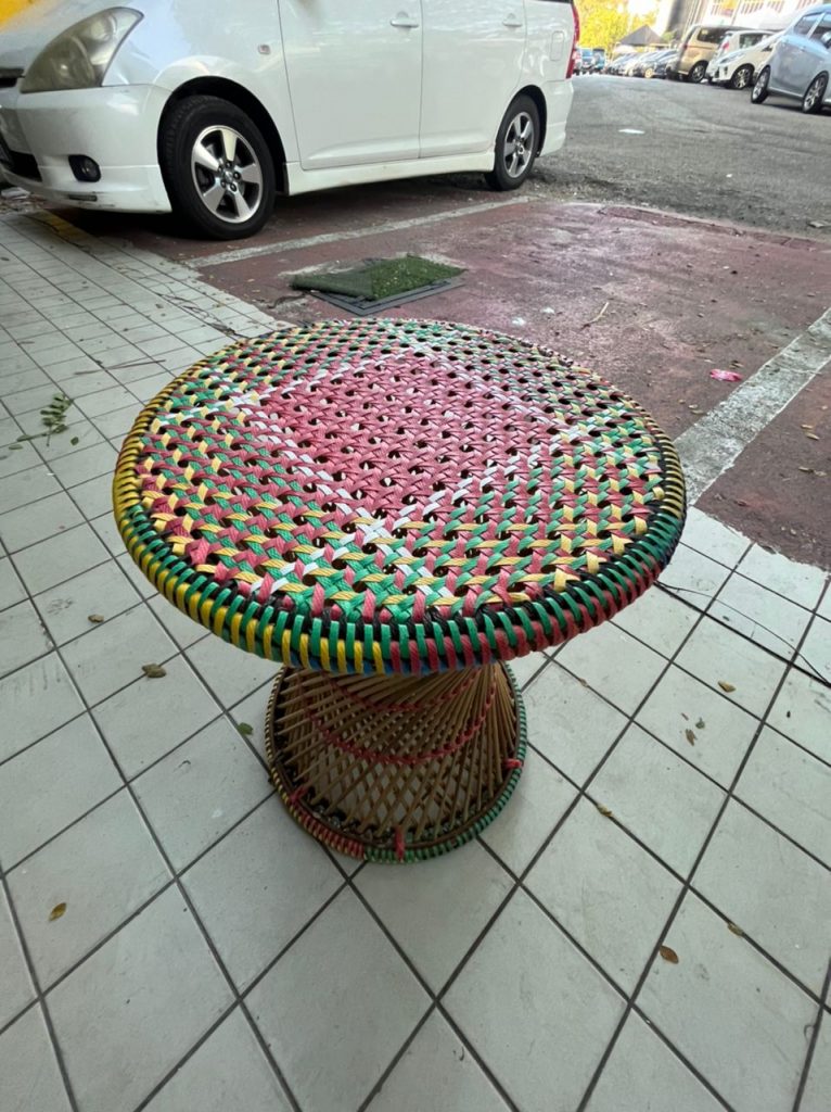 Meja rotan – side table [colorful] rental – Your DIY Project Rental