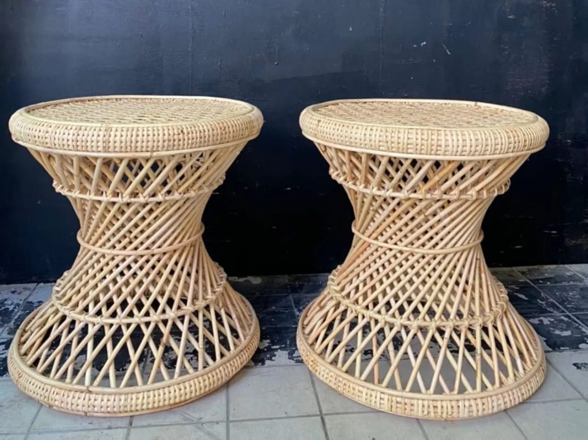 Meja rotan – side table [natural color] rental – Your DIY Project Rental