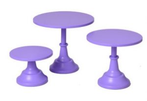 Plain round cake stand Purple [rental] – Your DIY Project Rental