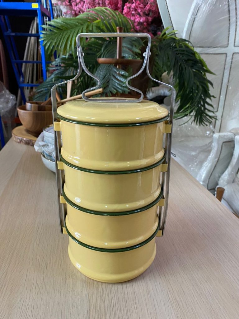 4 tier yellow classic tiffin [rental] – Your DIY Project Rental
