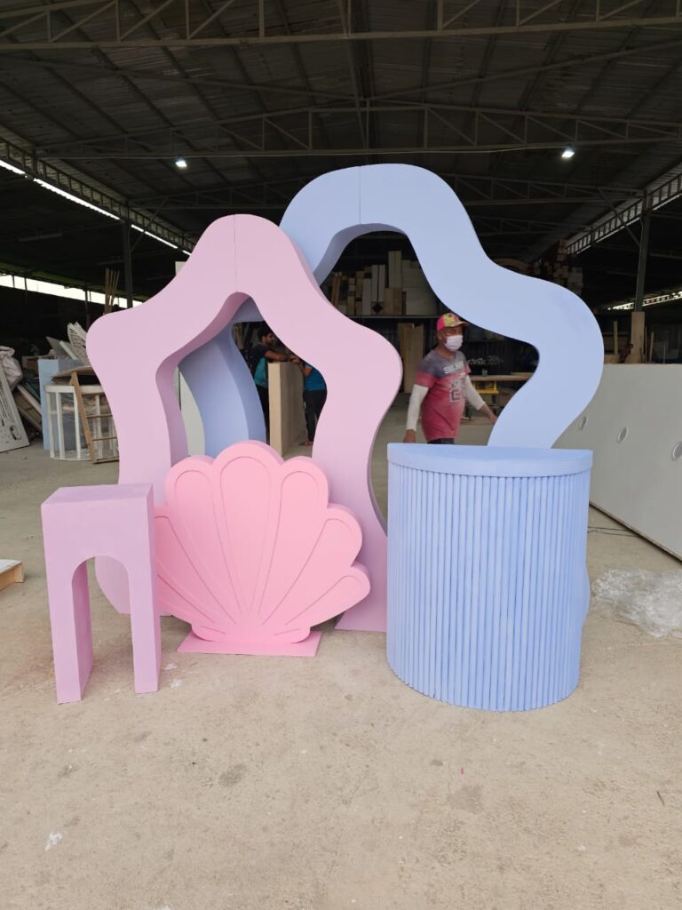 Stand biru half jalur biru 3ft [rental] – Your DIY Project Rental